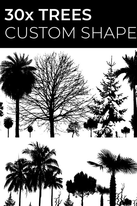 ArtStation X High Quality Trees Photoshop Custom Shapes Artworks Tree Photoshop