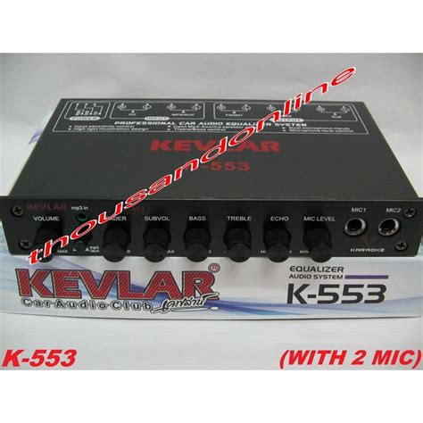 5 Band Karaoke Parametric Pre Amp Kevlar K 553 Equalizer With Mic