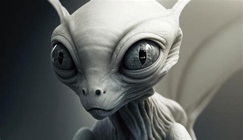 Premium Ai Image White Alien