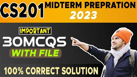 CS201 Midterm Preparation 2023 Most Important 30 MCQS The Merciful Academy YouTube