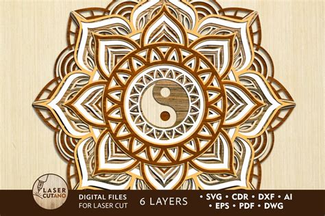 Free Laser Cutting Designs Download Multilayer Cut File Mandala For