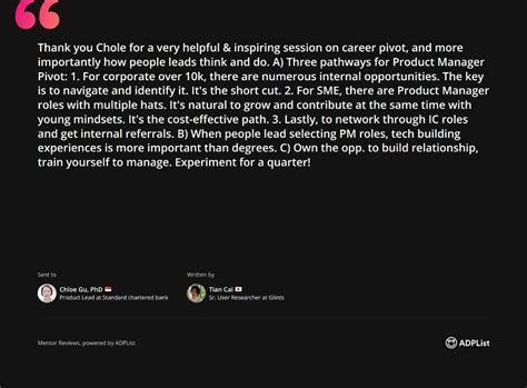 Chloe Gu Phd On Linkedin Mentoring Leadership Aspiration Careerswitch Productdesign…