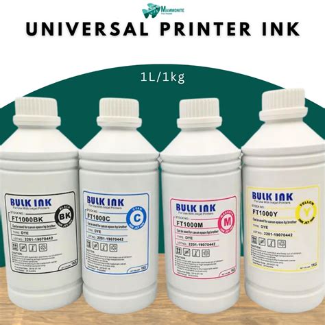 Universal Printer Ink For Canon Epson Hp Brother 1kg1l Shopee