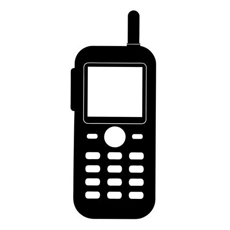 Mobile Phone Black Silhouette Art Illustration 46481714 Vector Art At
