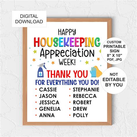 Housekeeping Week Posters Etsy