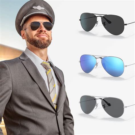 Classic Aviator Sunglasses 3 Pairs