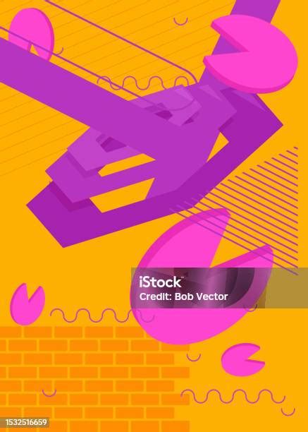 노란색과 보라색 디럭스 기하학적 모양 배경 그림 디자인입니다 추상적인 색상 배경이 있는 벡터 럭셔리 0명에 대한 스톡 벡터 아트 및 기타 이미지 Istock