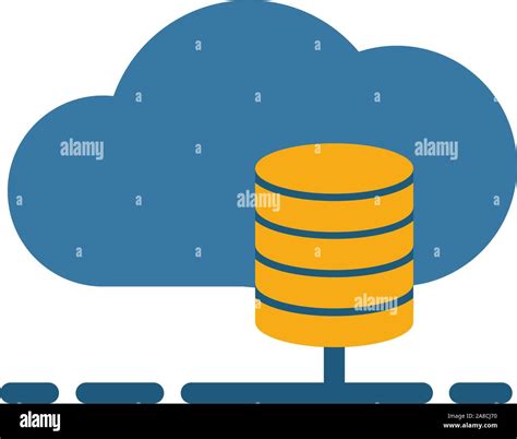 Cloud Database Icon Flat Creative Element From Big Data Icons Collection Colored Cloud