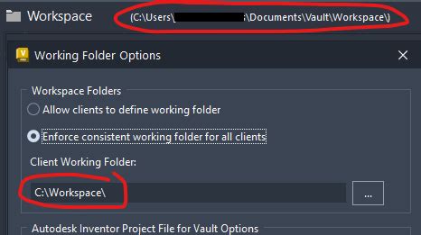 Workspace Location Does Not Match Enforced Workspace Folder In Vault Client