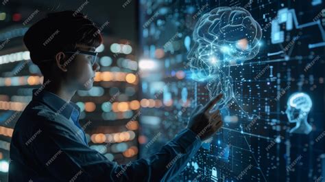 Premium Photo Human Interact With Ai Artificial Intelligence Virtual Assistant Chatbot In