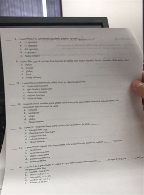 Solved E None Of These Constructor Constructor Is Called