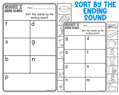 CVC Words Ending Sounds Worksheets Review CVC Words Etsy