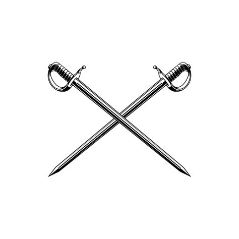 Saber Sword Vector Hd Png Images Crossed Pirate Sabers Saber Sword