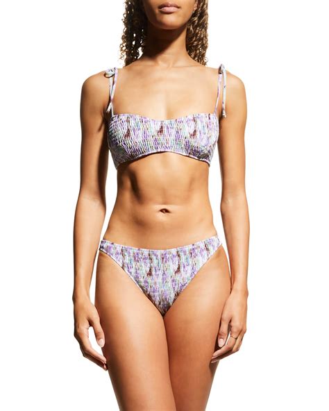 Valencia Smocked Two Piece Swimsuit Neiman Marcus