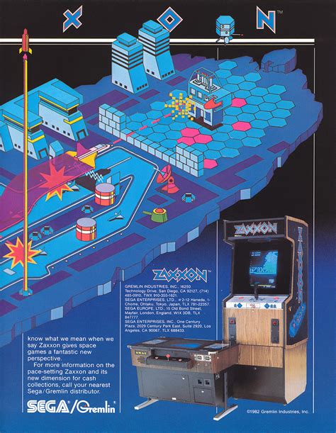 Zaxxon Sega Gremlin Video Game 1982 Usa The Arcade Flyer Archive
