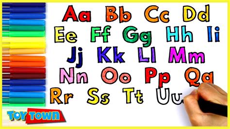 Toy Town Learn Alphabets Upper And Lower Case How To Draw And