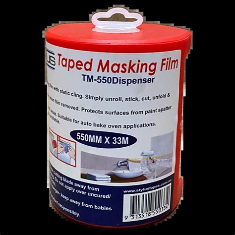 Stylus Pre Taped Masking Film With Dispenser Protective Trade Group
