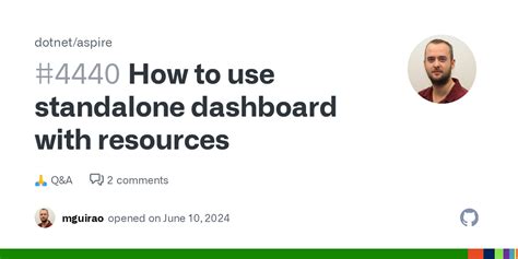 How To Use Standalone Dashboard With Resources Dotnet Aspire Discussion 4440 GitHub