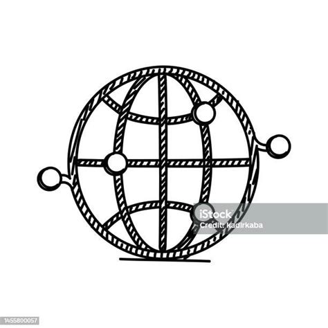 네트워크 라인 아이콘 스케치 디자인 픽셀 퍼펙트 편집 가능한 스트로크 글로벌 커뮤니케이션 연결 네트워크 서버에 대한 스톡 벡터 아트 및 기타 이미지 Istock