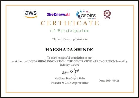 Artificialintelligence Machinelearning Skillsdevelopment Aws Harshada Shinde