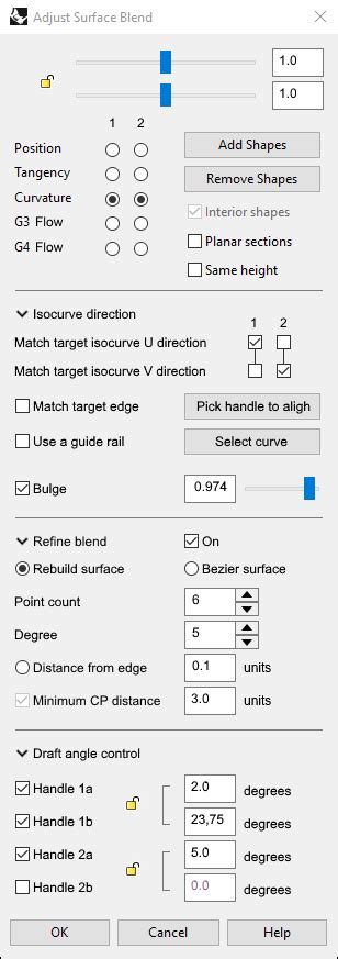 Wish Variable Rad Surf Fillet G2 Blend Option Rhino For Windows Mcneel Forum