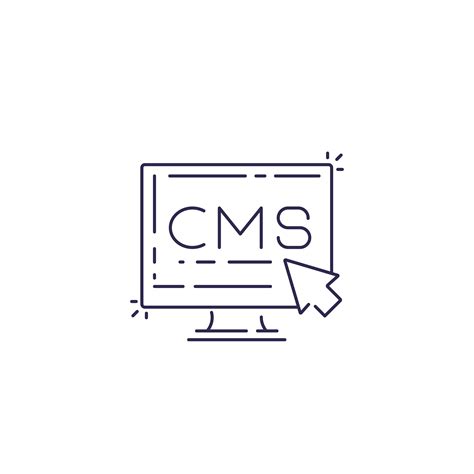 Cms Content Management System Vector Line Icon 1918966 Vector Art At