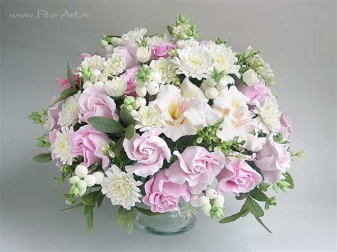 Композиции Букет Заснеженная нежность Fito Art Chrysanten