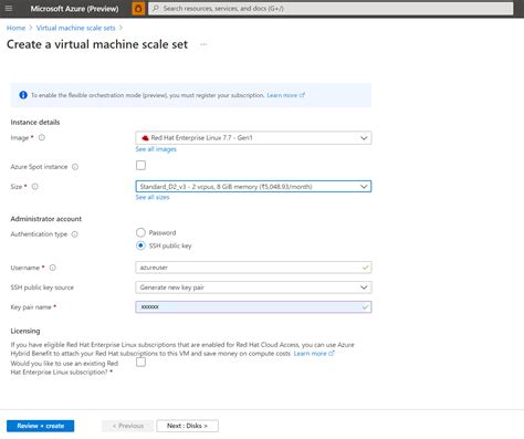 Linux 虚拟机规模集的 Azure 混合权益 Azure Virtual Machine Scale Sets Microsoft