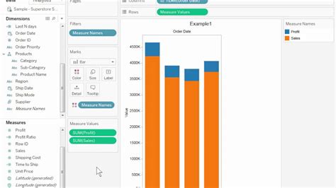 data visualization tableau both count and percentage in measure values stack overflow