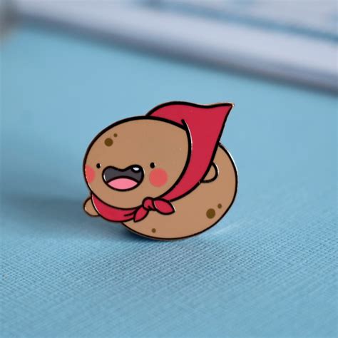 Cute Super Potato Pin Cute Enamel Pins Toastedink