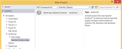 Visual Studio 2015 And Apache Cordova CodeProject