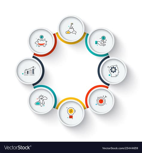 Business Data Visualization Circle Elements Of Vector Image