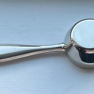 Gorgeous Vintage Elegant Outlined Edge Silver Plated Coffeesugar Scoop