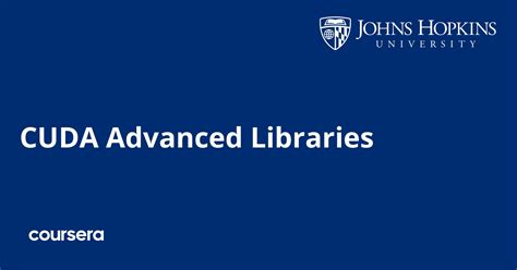 cuda advanced libraries coursya