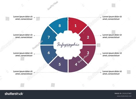Vector Infographic Template 8 Circular Steps Stock Vector Royalty Free