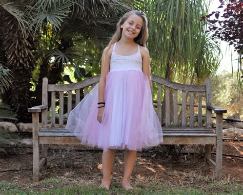 Flower Pink Tulle Dress Summer Twirly Tulle Dress Etsy