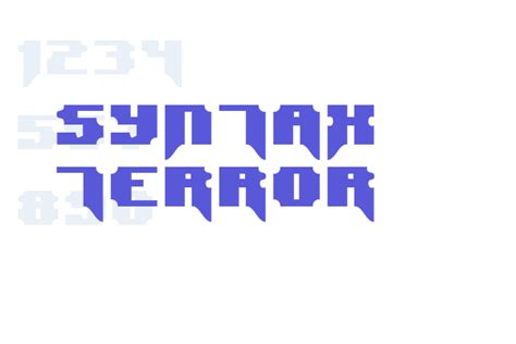 Syntax Terror Font Free Download Now