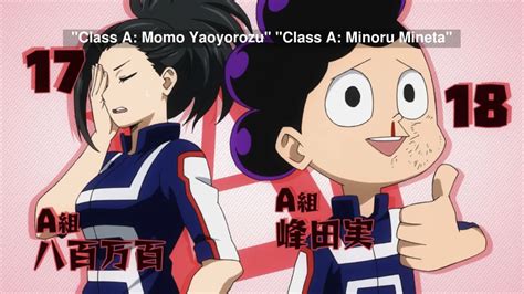 Yaoyorozu Momo And Mineta Minoru Boku No Hero Academia My Hero