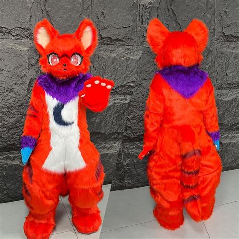 Custom Fursuit Furry Head Hand Paws Outdoor Feetpaw Fur Tail Body