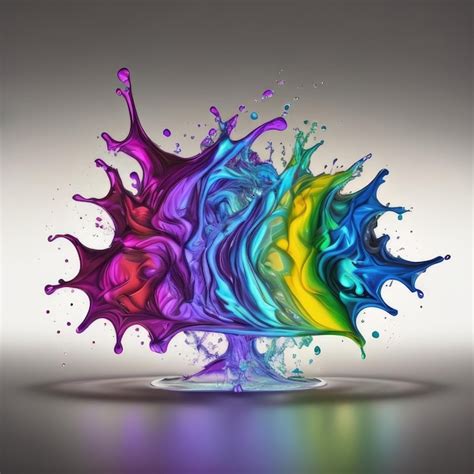 Premium Ai Image Abstract Colorful Paint Splash Generative Ai