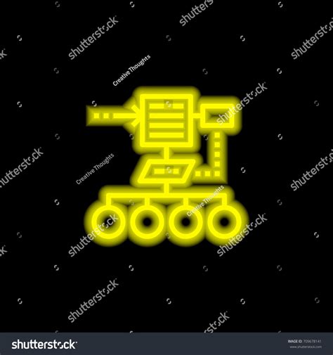 Algorithm Yellow Glowing Neon Ui Ux Stock Vector Royalty Free