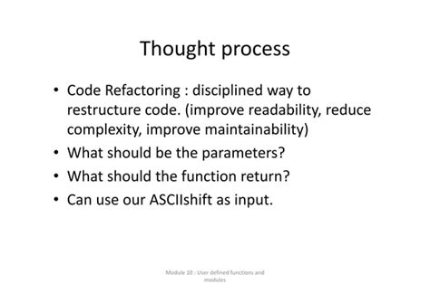 Lecture 10 User Defined Functions And Modules Ppt