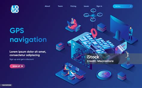 Gps 네비게이션 개념 등소 방문 페이지입니다 도시지도에 온라인 추적 교통 및 응용 프로그램과 라우팅 3d 웹 배너 템플릿 플랫 디자인의 인물 장면과 벡터 일러스트레이션 3