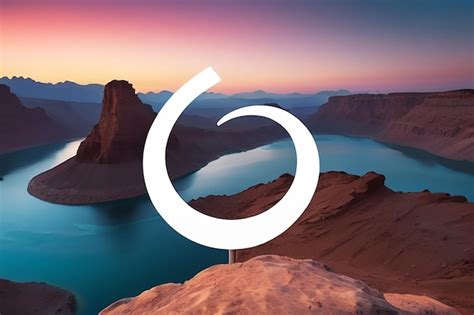 Loop Symbol Over Inspirational View Premium Ai Generated Image