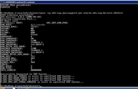 B SAP Stand Alone Connection Test