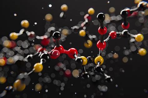 Abstract Molecular Structure With Colorful Atoms Premium Ai Generated