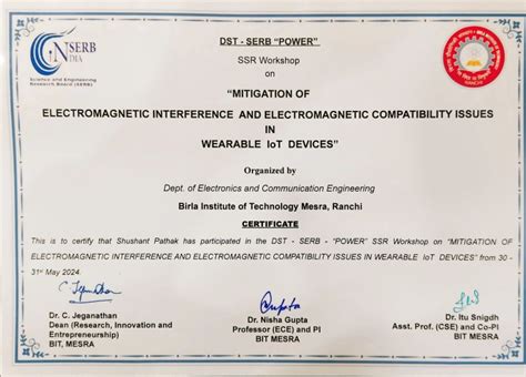 Iot Wearabletechnology Electromagneticcompatibility Learningexperience Sushant Pathak