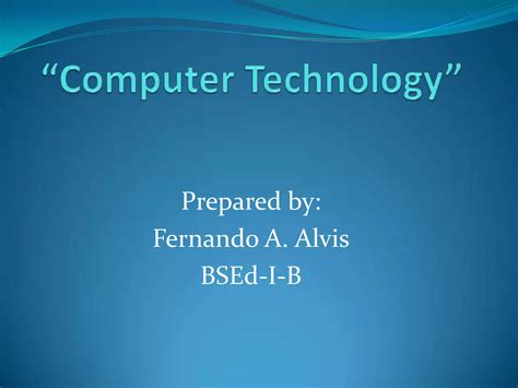 Computer Technology Pptx