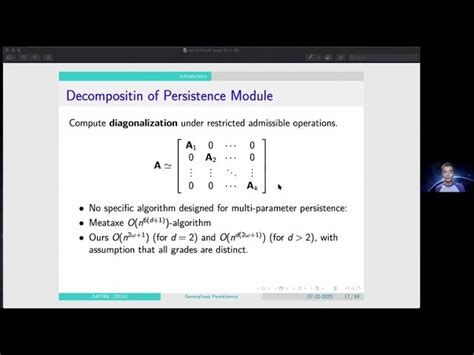 Free Video Generalized Persistence Algorithm For Decomposing Multi