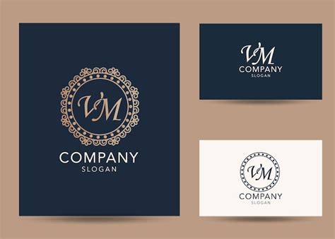 Premium Vector Modern Monogram Initial Letter Vm Logo Design Template